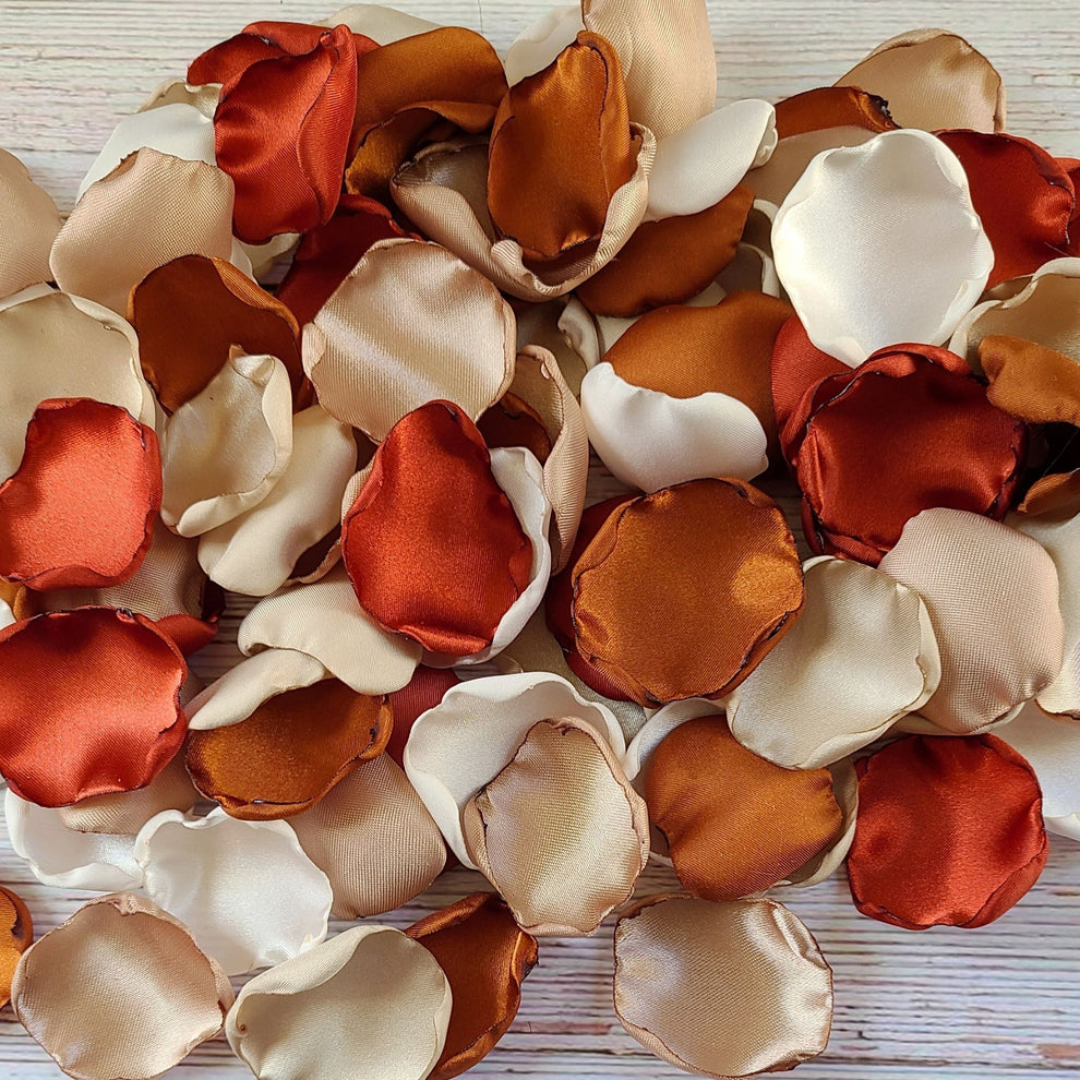 Rust, Terracotta Rose Petals for Fall Wedding Decor, Boho Bridal Showe ...